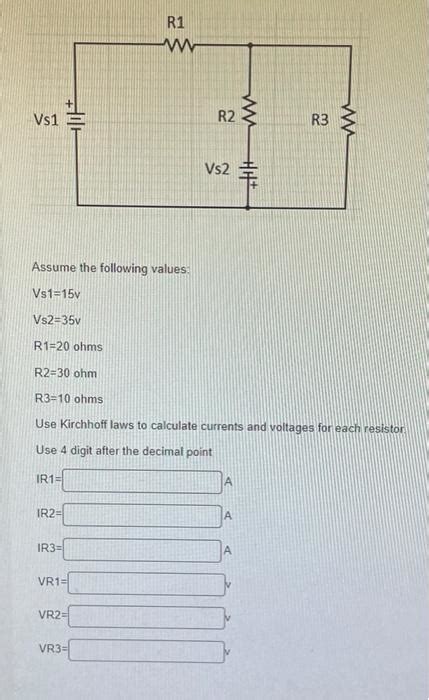 Solved Assume The Following Values