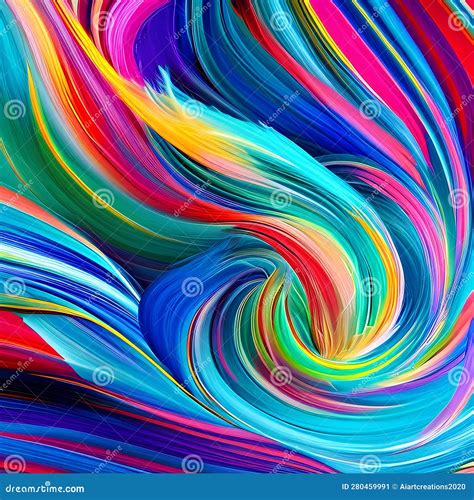 An Abstract Representation Of Emotions With Swirling Brushstrokes And Bold Colors Expressing A