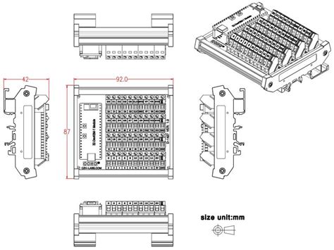 Din Rail Mount Screw Terminal Block Breakout Module Board For Esp32