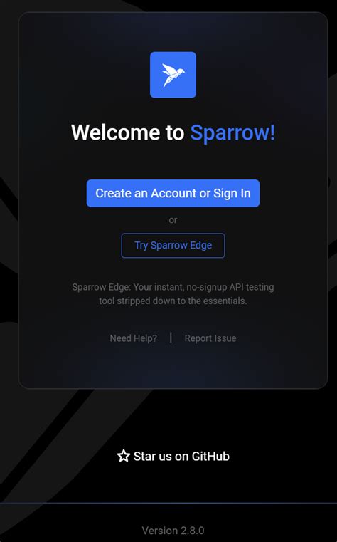 registration login sparrow documentation