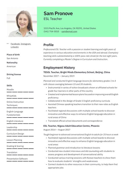Tefl Cv How To Write The Best Tefl Resume And Cv