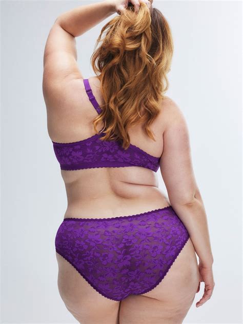 Lavish Lace Front Closure Push Up Bra In Purple Savage X Fenty