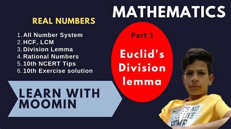 Euclids Division Lemma Class 10 Maths Ncert Exercise Maths Tricks Hcf Lcm Youtube