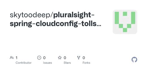 Github Skytoodeeppluralsight Spring Cloudconfig Tolls Perf