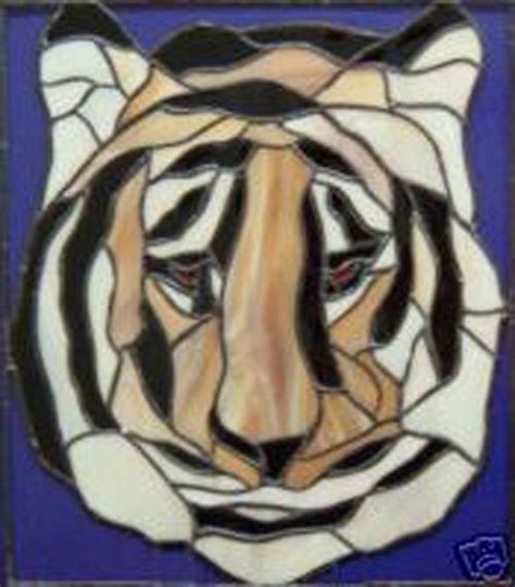 Tiger Face Stained Glass Pattern Digital Etsy
