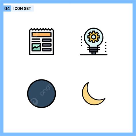 Set Of 4 Modern Ui Icons Symbols Signs For Document Robotics Symbols