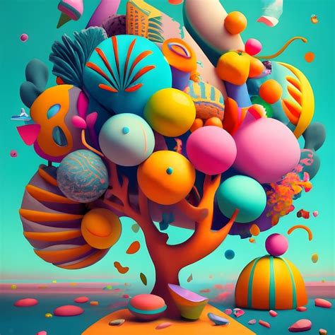 Premium Ai Image Colorful Abstract Fractal Background