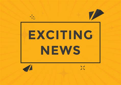 Exciting News Colorful Label Sign Template Exciting News Symbol Web Banner 11559646 Vector Art