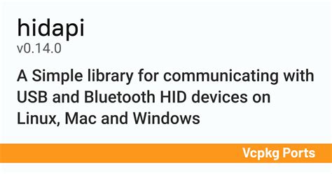 hidapi v0 14 0 vcpkg ports