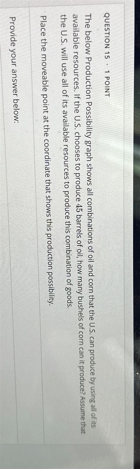 Question 15 1 ﻿pointthe Below Production