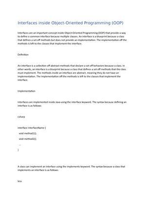 Chapter 1 OOP Syntax And Grammar Chapter 1 Introduction To OOP