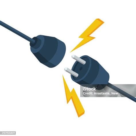 Socket Unplugged Connecting Power Socket Plug And Outlet Stock