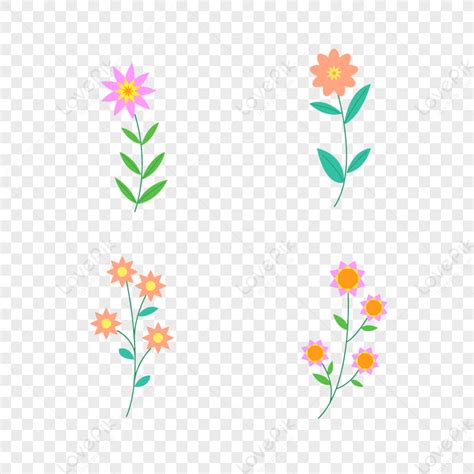 봄 꽃 클립 아트 만화 잎 꽃잎 일러스트의식무늬 Png 일러스트 무료 다운로드 Lovepik