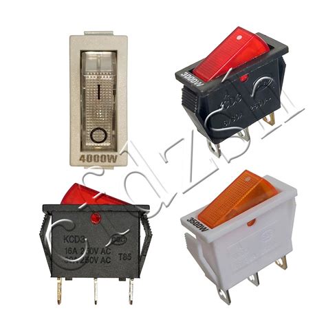 3500w 4000w5000w大功率电热锅开关全铜脚双银触点带灯kcd3开关虎窝淘