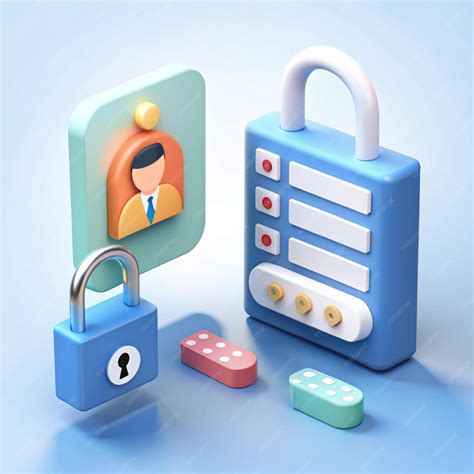 3d password reset illustration update personal data concept getting a