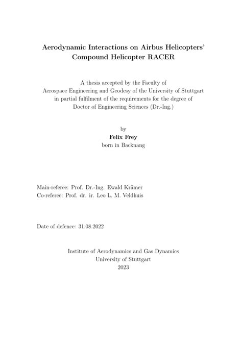 Pdf Aerodynamic Interactions On Airbus Helicopters Compound Helicopter Racer