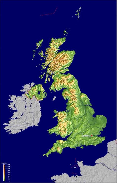 英国地形图 英国地图查询