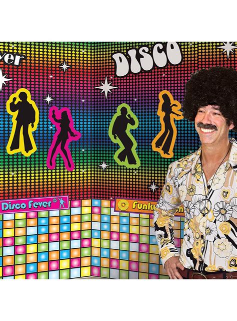 Retro Colourful Silhouettes 70s Party Decoration