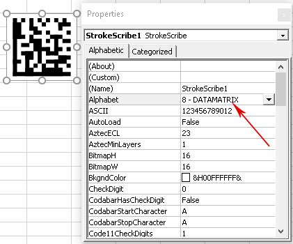 Making Data Matrix Barcode In Microsoft Excel