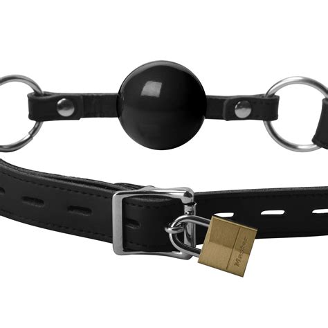 Classic Locking Silicone Ball Gag Black The Bdsm Toy Shop