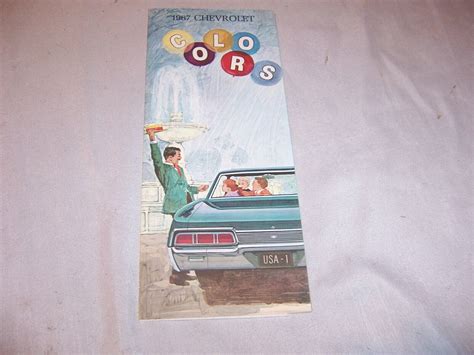 1967 Chevy Color Chart Brochure Nos 4737526170