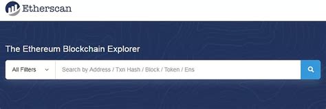 Etherscan Ethereum Blockchain Analysis Platform