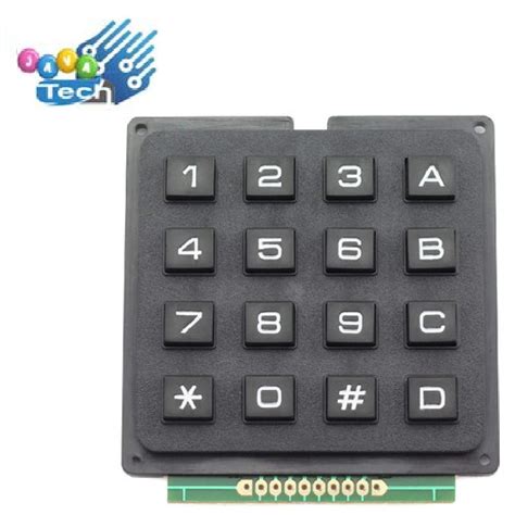 Jual Modul Keypad 4x4 Matrix Array 16 Key Solid Hard Keyboard Hitam