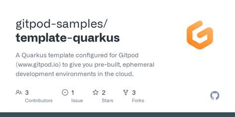 Gitpod On Linkedin Github Gitpod Samplestemplate Quarkus A Quarkus