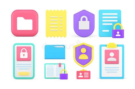 Personal Data Protection Document Database Archive Folder Lock Shield
