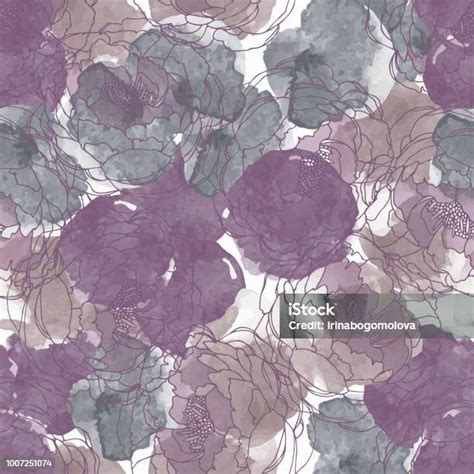 추상적인 모란와 보편적인 자유 수채화 완벽 한 패턴을 그림 배경 카드 배너 포스터 표지 초대장 헤더 또는 안내 책자에 대 한 그래픽 디자인 손으로 그린된 벡터 텍스처 0명에