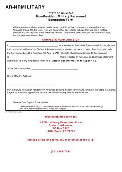 Top 6 Military Tax Exempt Form Templates Free To Download In Pdf Format