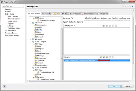 adding removing floating point format for s08 projects mcu on eclipse