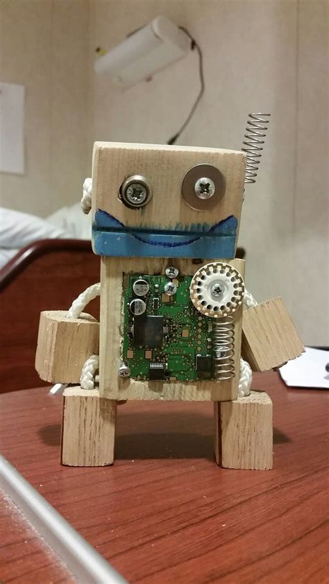 Discover 340 Block Bots And Robot Sculpture Ideas Simple Wooden Robot Recycled Robot Scrap