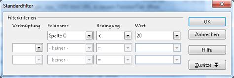 Openoffice Calc Tabellen Filtern