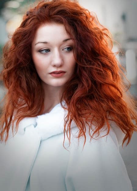 Premium Photo Close Up Of A Beautiful Redhead Woman