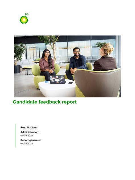 Bp Candidate Feedback Report Pdf Mindset Reason