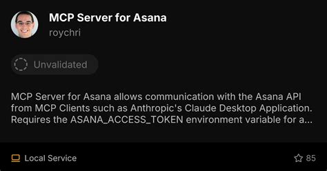Mcp Server For Asana Mcp Servers · Lobehub
