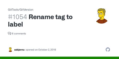 rename tag to label · issue 1054 · gittools gitversion · github