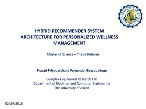 Hybrid Recommender System Architecture For Personalized Wellness Management Ppt