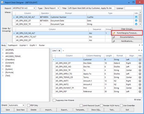 Report Desk Font Margin And Timeout Overrides Elliott Support Center User Feedback Forums