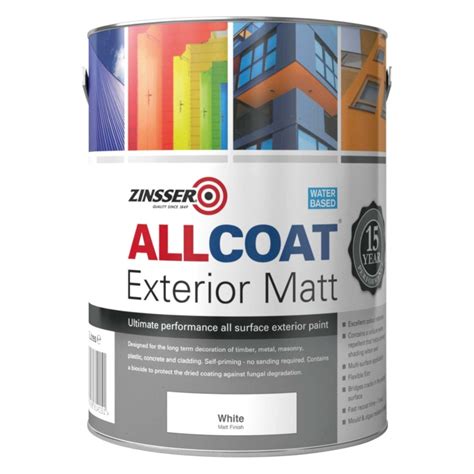 Zinsser Allcoat Multi Surface Exterior Matt White Selco