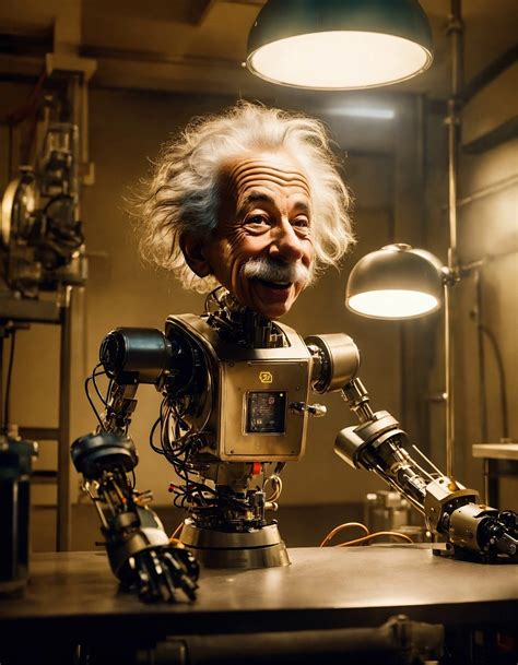 Download Ai Generated Robot Einstein Royalty Free Stock Illustration
