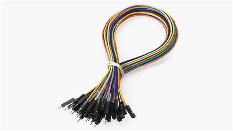 Jumper Wires Looped Multicolored 3d Model 19 3ds Blend C4d Fbx Max Ma Lxo Obj Free3d