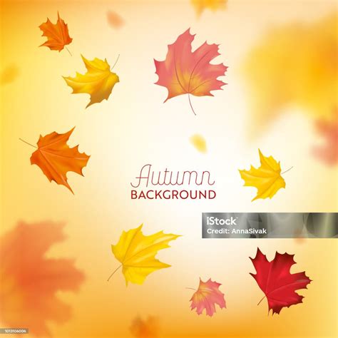 빨간색과 노란색 단풍 잎으로가 배경입니다 자연이 계절 디자인 웹 배너 포스터 전단지 판매에 대 한 서식 파일 벡터 일러스트 레이 션 떨어짐에 대한 스톡 벡터 아트 및 기타