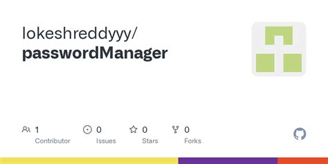 Github Lokeshreddyyypasswordmanager