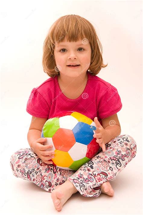 ¡balompié Del Juego De Las Muchachas Imagen De Archivo Imagen De