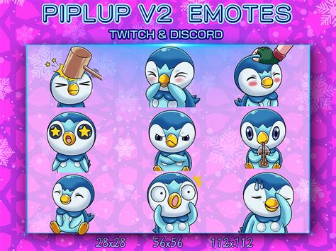 Piplup Emotes Designs Themes Templates And Downloadable Graphic