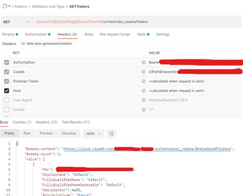 Orchestrator Request Not Working Authorization Needed