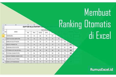 Cara Membuat Rumus Ranking Excel Otomatis Ternyata Mudah