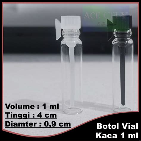 Jual Vial 1ml Botol Tester Sample Parfume Kaca Tipe Lidi Panjang Shopee Indonesia